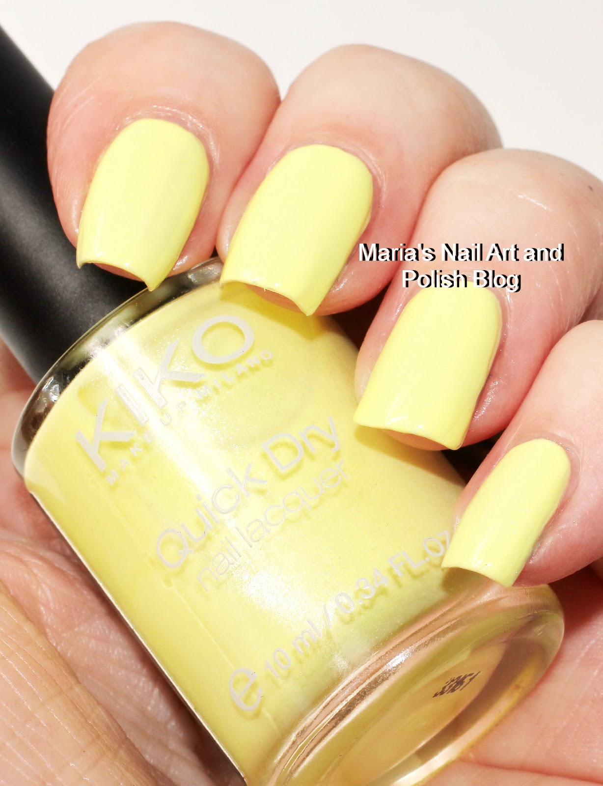 Marias Nail Art and Polish Blog: Kiko 853 Pearly Light Yellow swatches