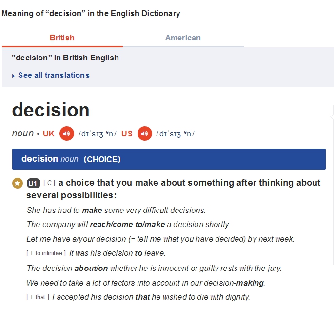 Decision based on NOTHING?