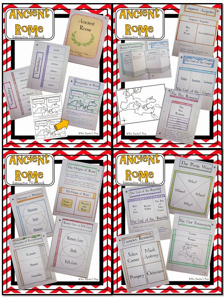 The Teacher's Prep: Ancient Rome Graphic Organizers