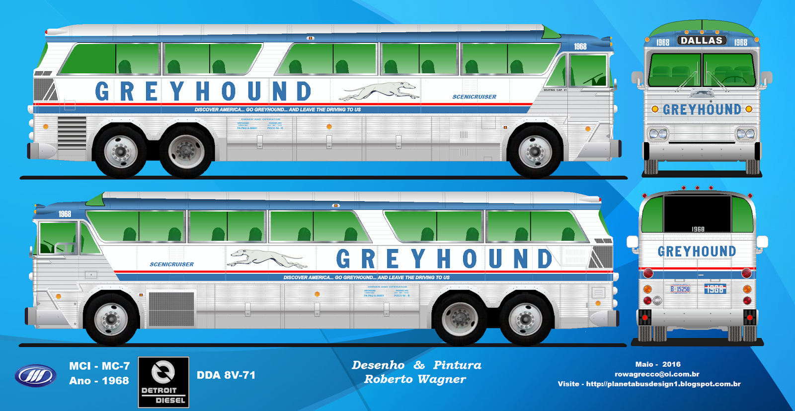 Planeta Bus Design: Greyhound - MCI - MC7