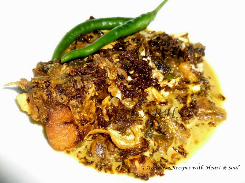 Assamese Recipes: Sewali phulor logot masor muror khar ( Coral jasmine ...