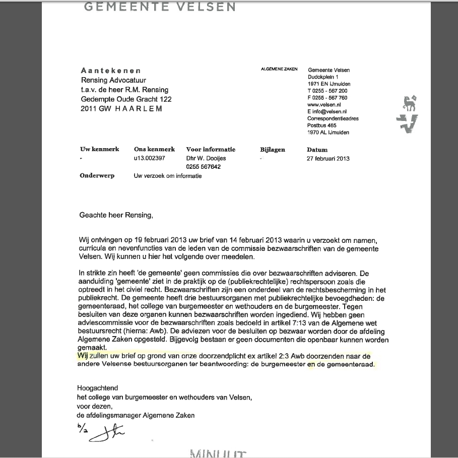 Fokke's Blog: Brieven WOB-verzoek bezwaarcommissie