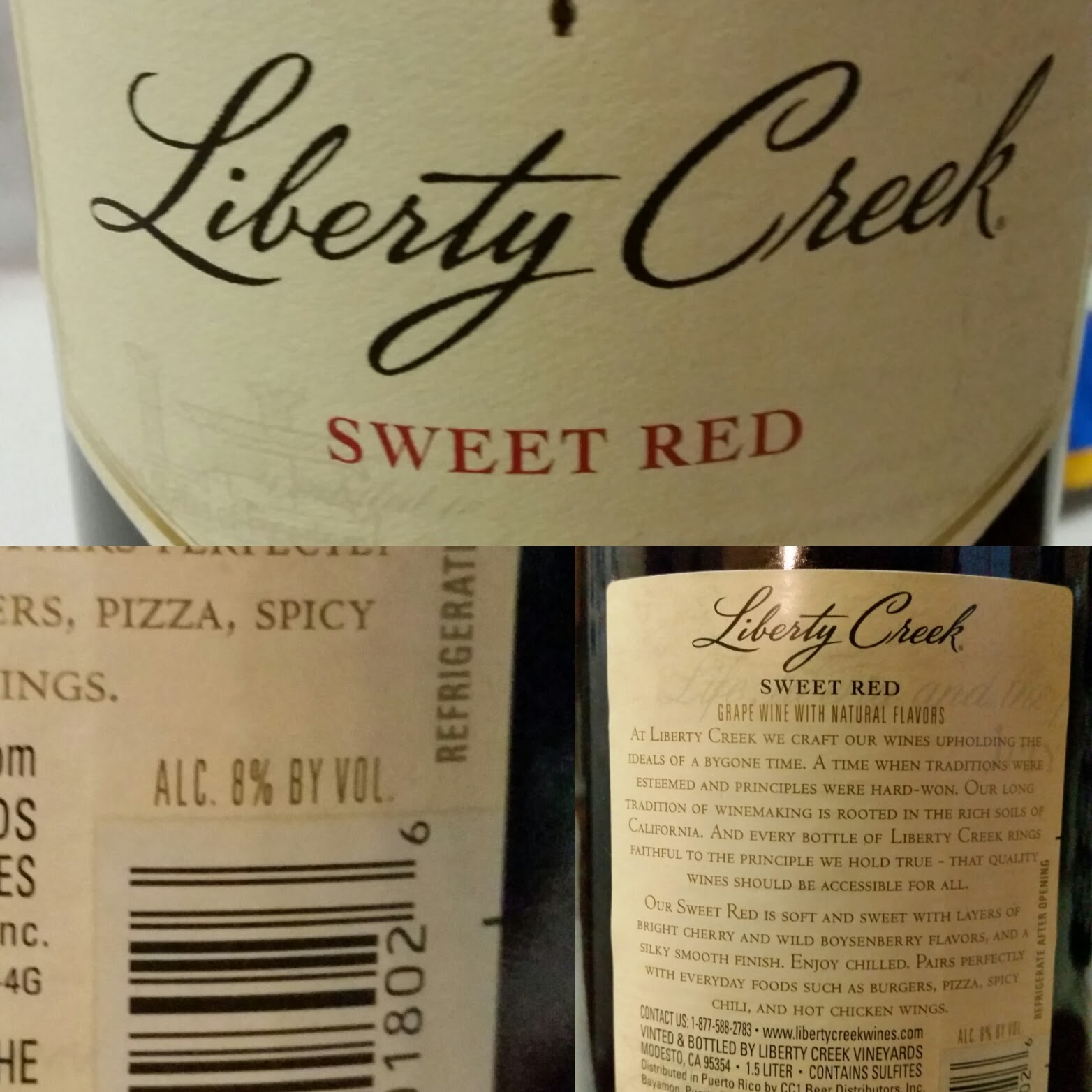 The Winos' Wine Guide: Liberty Creek Sweet Red