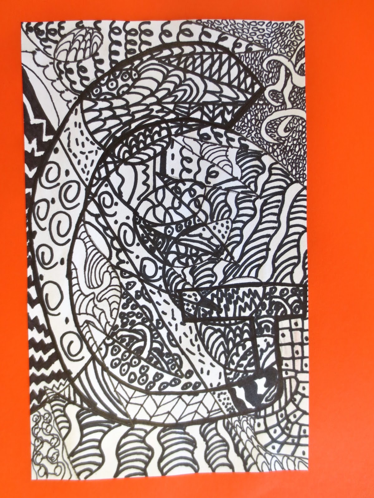 Zilker Elementary Art Class: Zentangle Letter Designs