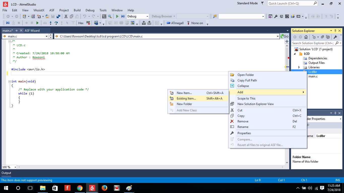 how to add lcd library in avr studio| avr microcontroller tutorial - Mechatronics LAB- Internet ...