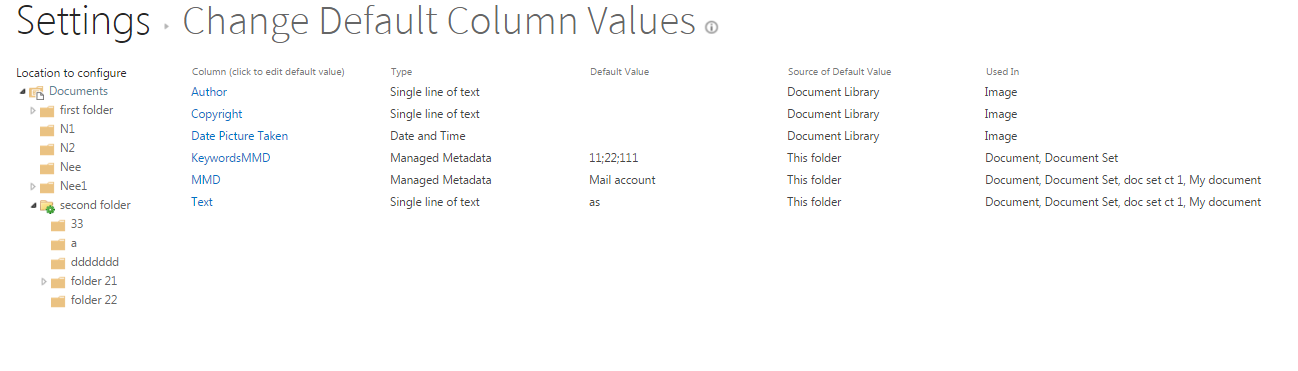 SharePoint: Location based Metadata defaults in SharePoint Document Library