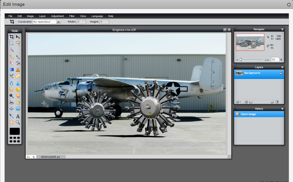 Pixlr Editor for more editing tools