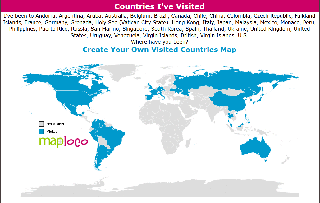 Create Your Own Visited Map Of The United States - United States Map
