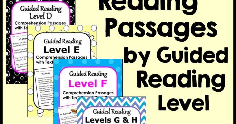 Reading Comprehension Passages and iPad Apps by Guided Reading Level ...