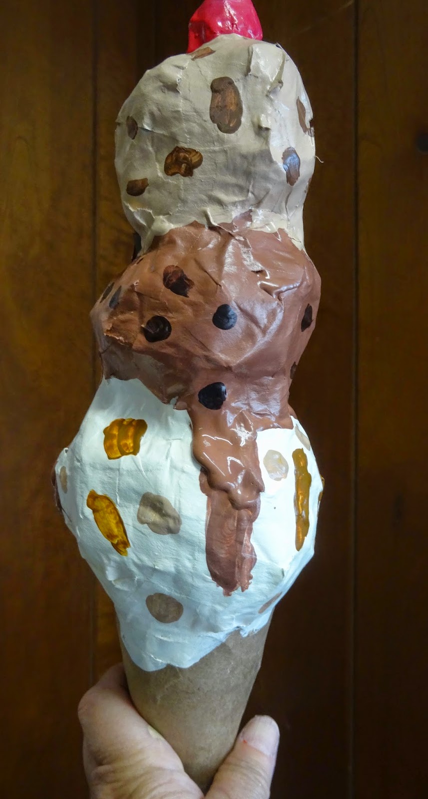 Super-delicious papier-mache ice cream cones!!! | There's a Dragon in ...