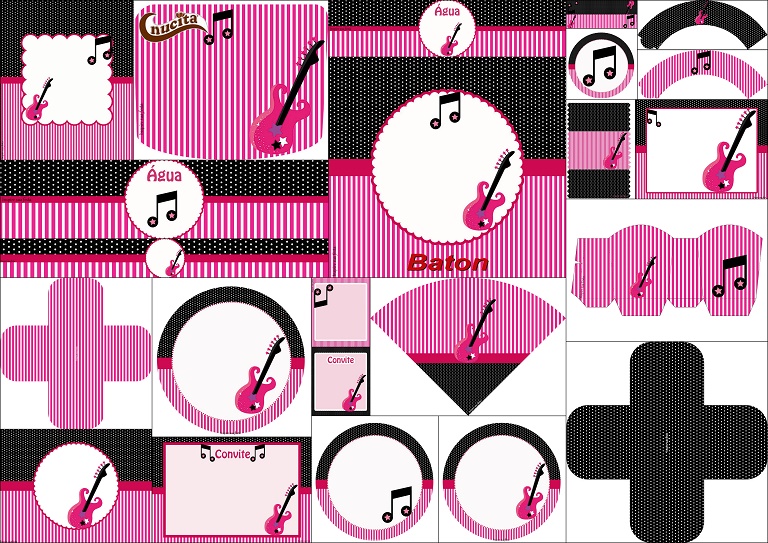 Rock Star in Pink Free Printable Kit. | Oh My Quinceaneras!