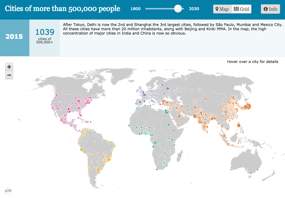 Julie's News Hub : An interactive map illustrates cities with more than ...