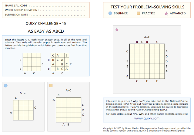 AS EASY AS ABCD (QC-15)