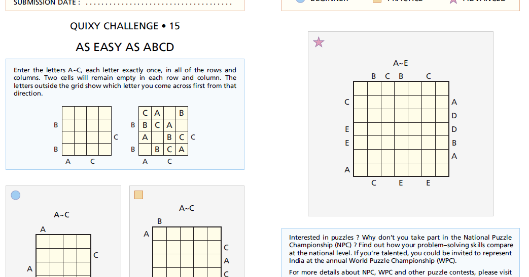 AS EASY AS ABCD (QC-15)