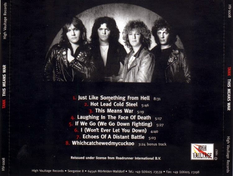 WHERE METAL RULES: TANK - THIS MEANS WAR (1983)