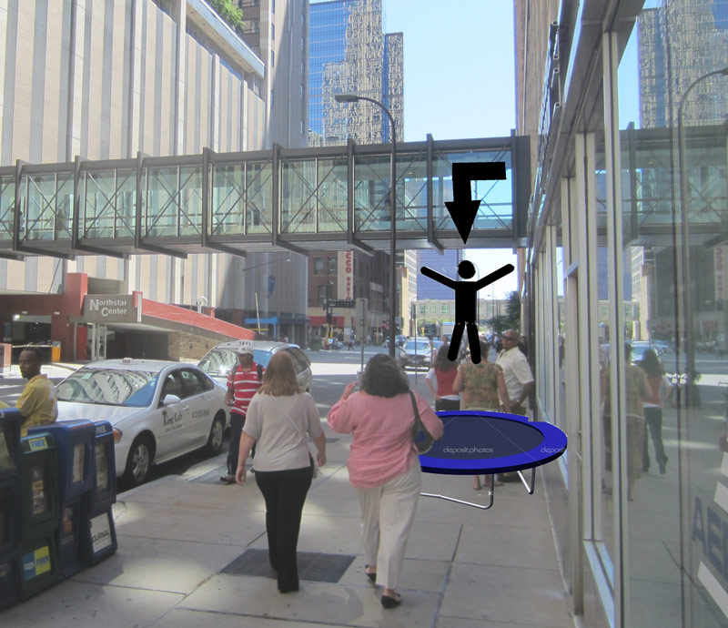 twin city sidewalks: Minneapolis, Saint Paul Separating on Skyways