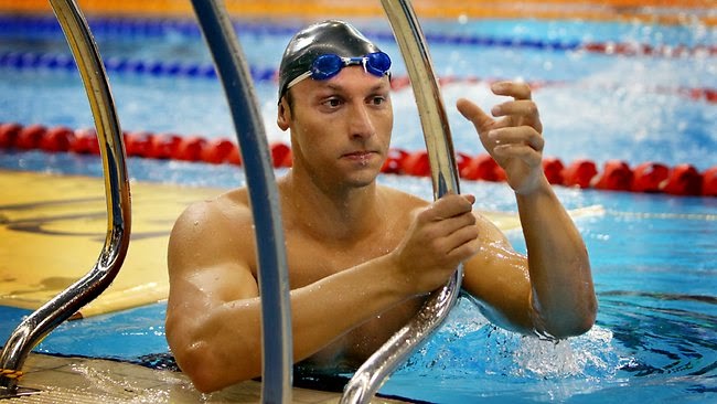 Male Athletes World: Swimming: Australia's Ian Thorpe at the pool.