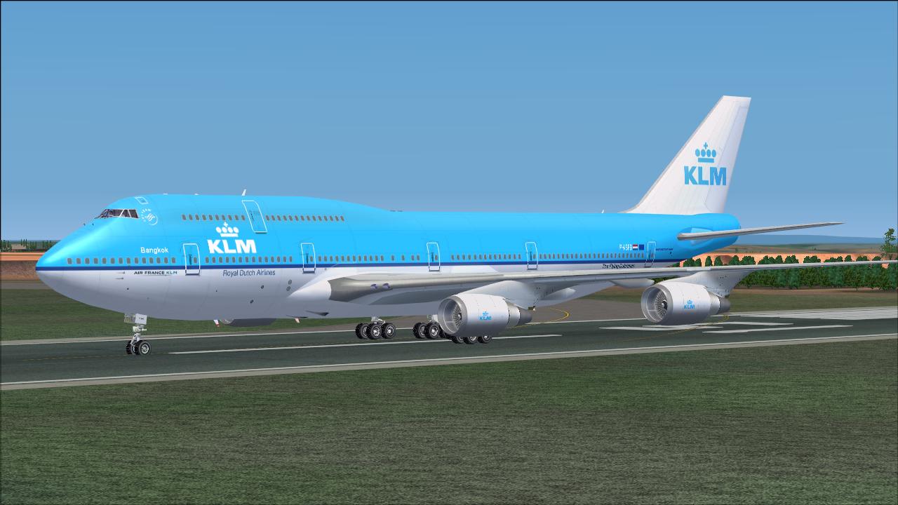 FS2004 - TEXTURAS KLM 747-400 Simmer's Sky