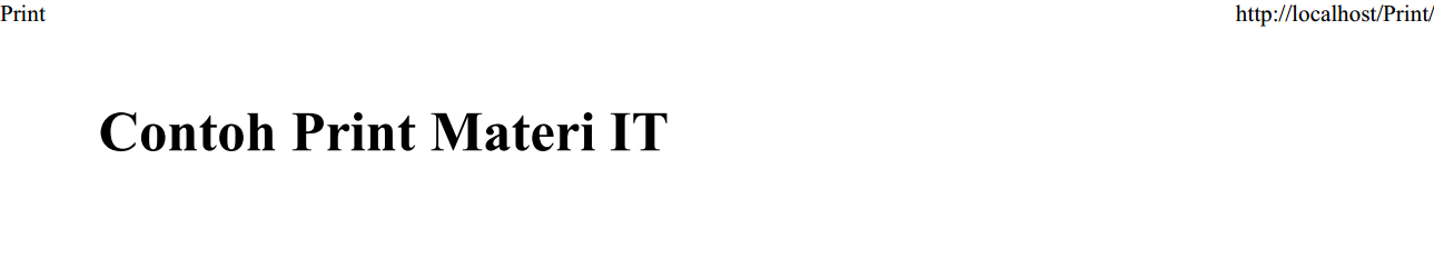Cara Membuat Perintah Print pada PHP