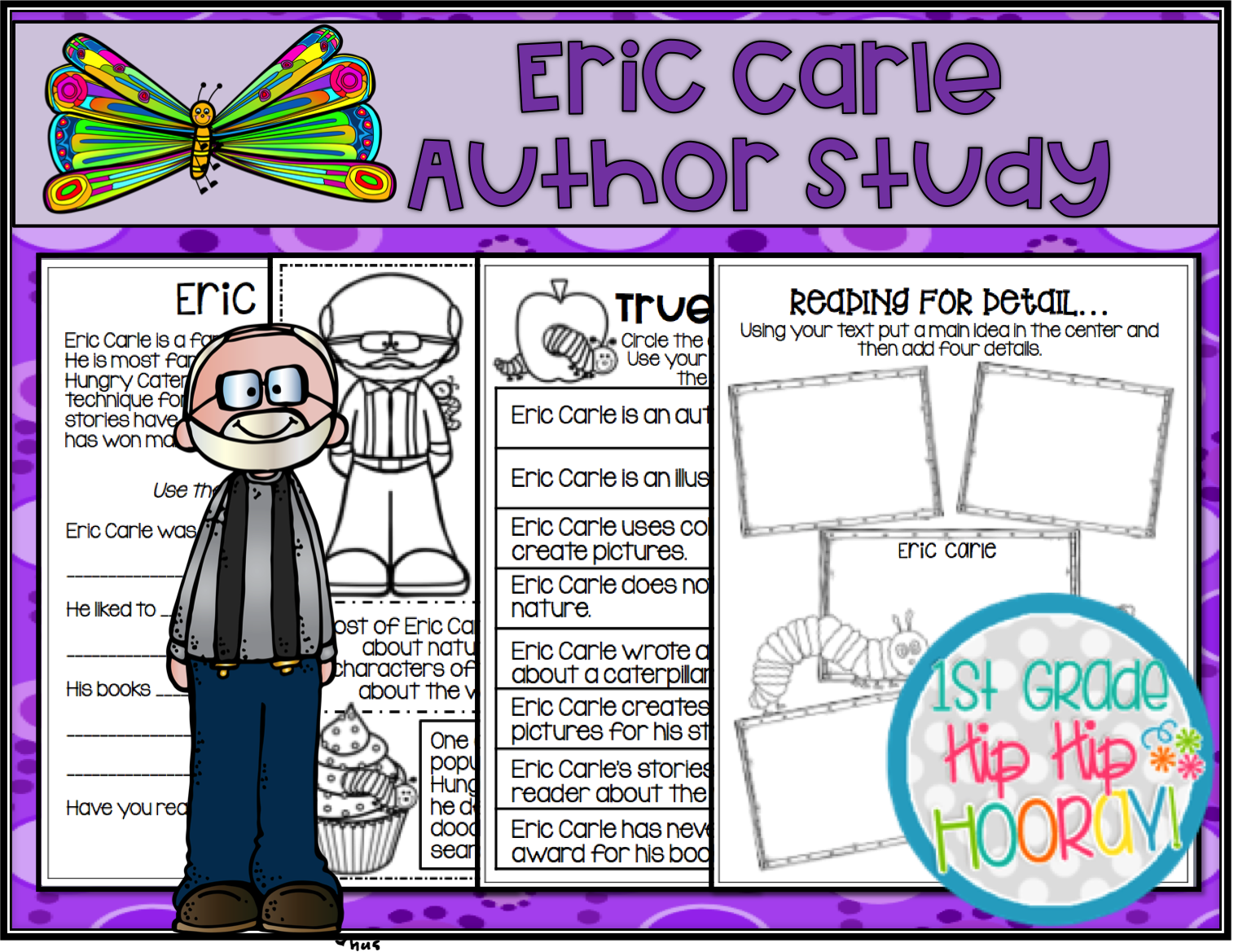 1st Grade Hip Hip Hooray!: Eric Carle Author Study