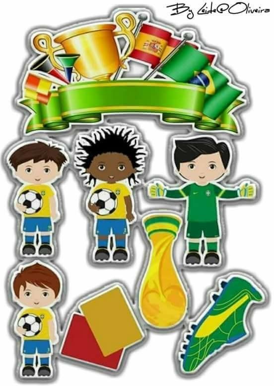 Brasil en la Copa del Mundo 2018: Toppers para Tartas, Tortas, Pasteles ...