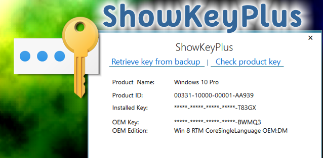 ShowKeyPlus : Averigua fácilmente la clave de instalación de tu Windows
