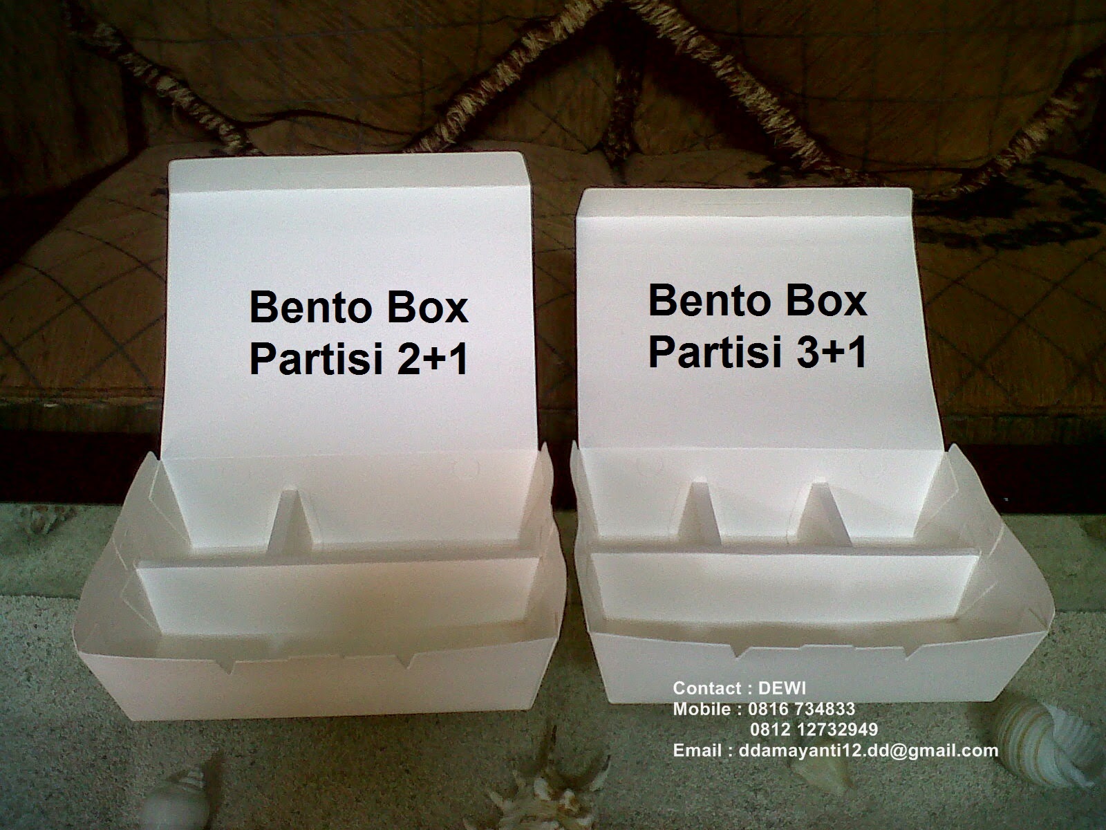 Bento Box Paper Partisi Minimal Order HANYA 1 Karton - GoPaperCup.com