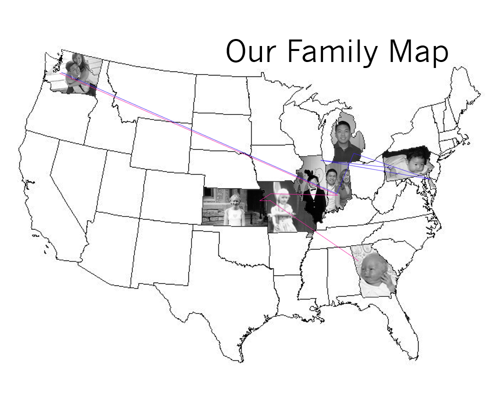 The Experimental Crafter: ICC#23-My Family Map