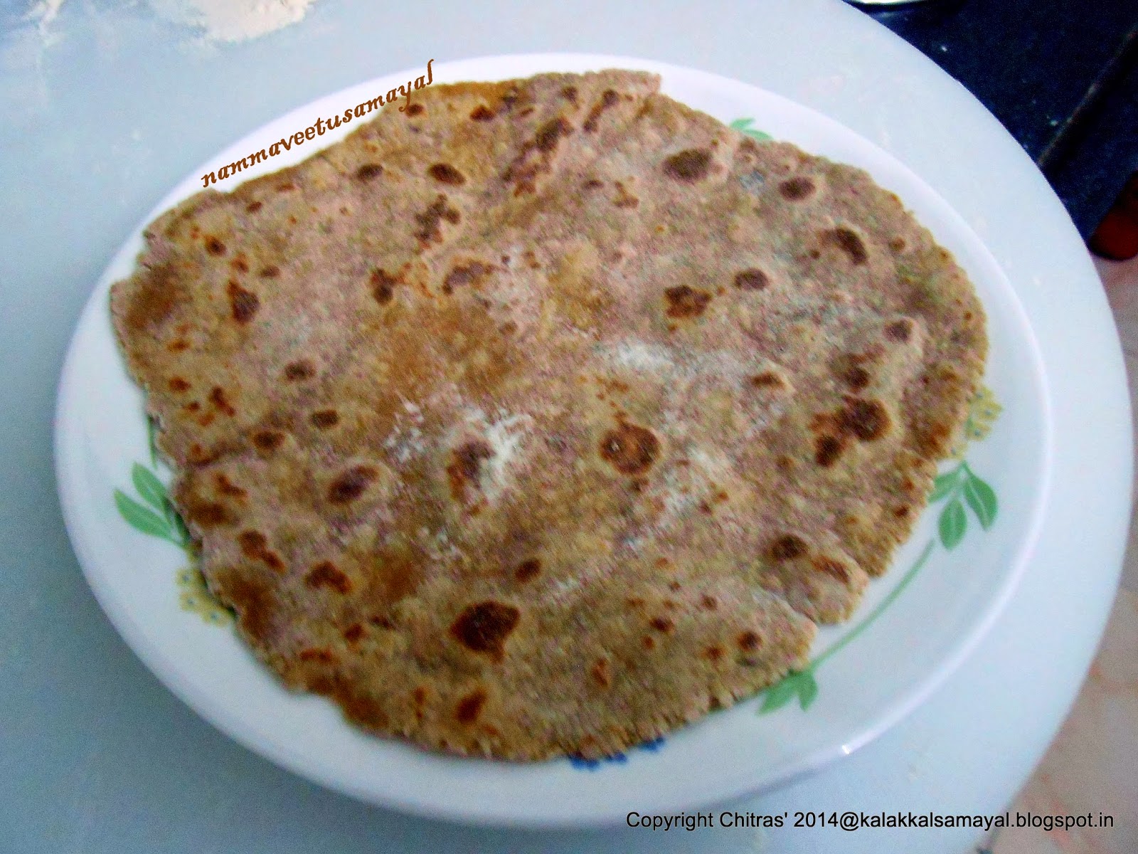 kalakkalsamayal: Amaranth-Roti