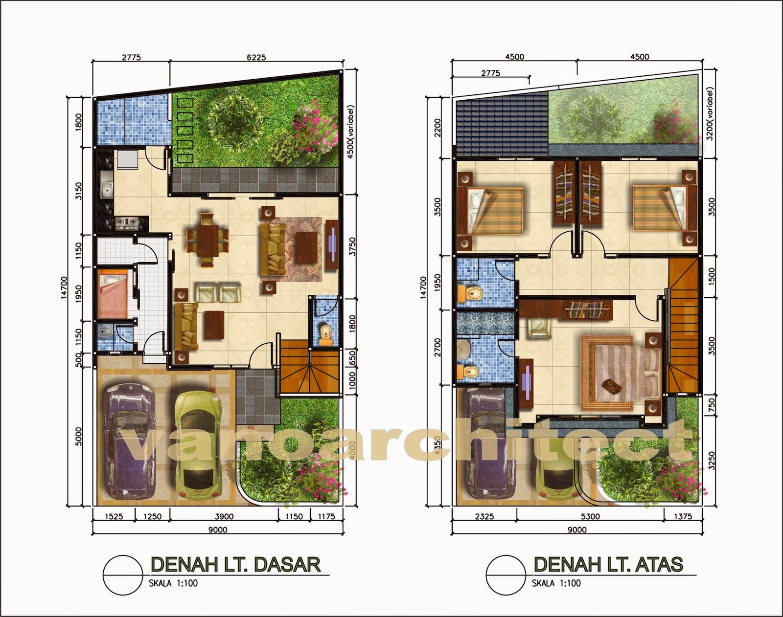 Tren Gaya 32+ Denah Rumah Cluster Bergaya Minimalis