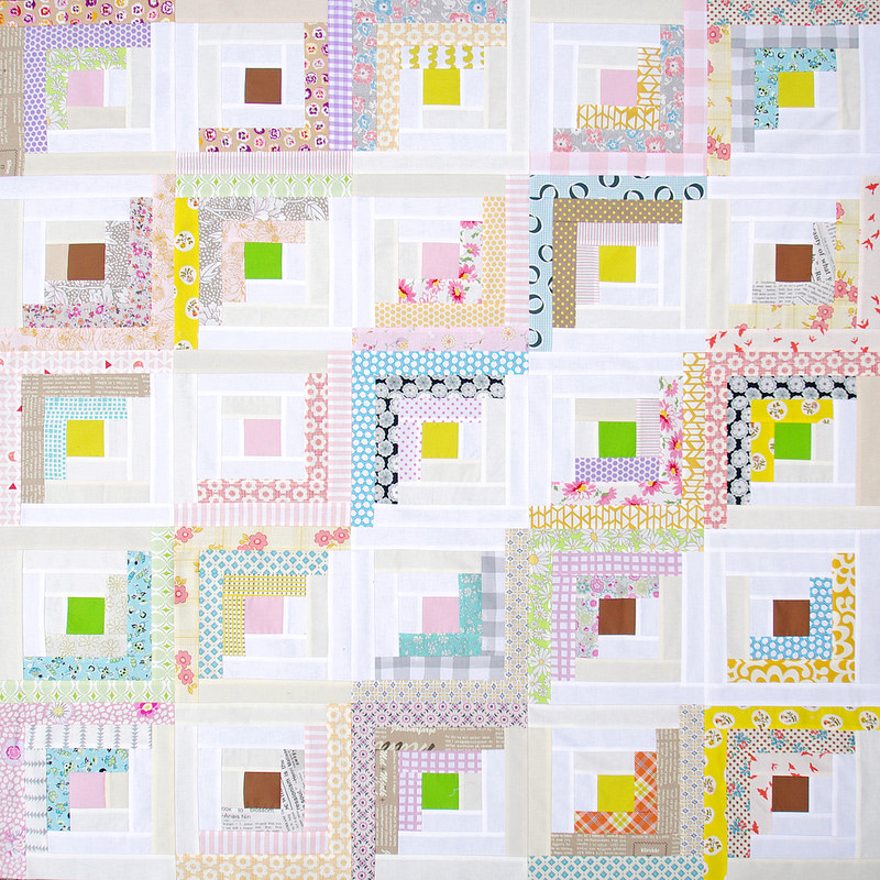 Red Pepper Quilts: Log Cabin Quilt ~ Fields and Furrows