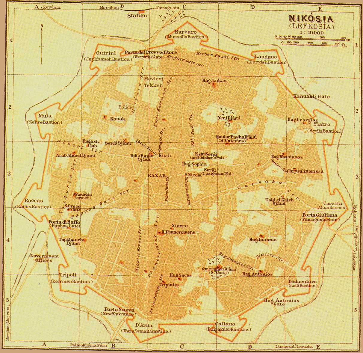 Rerum Romanarum: Mappa di Nicosia (XIX Secolo)