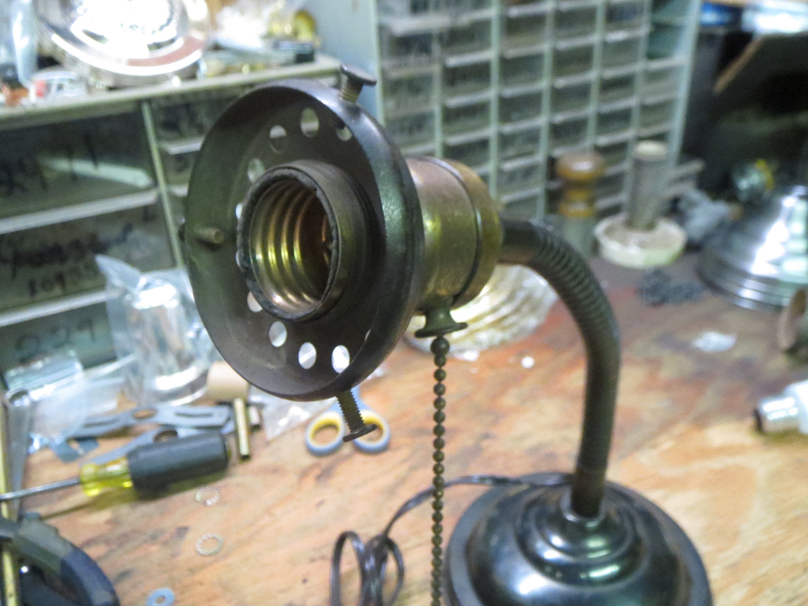 Lamp Parts and Repair | Lamp Doctor: Repair Slim Gooseneck Table Desk ...