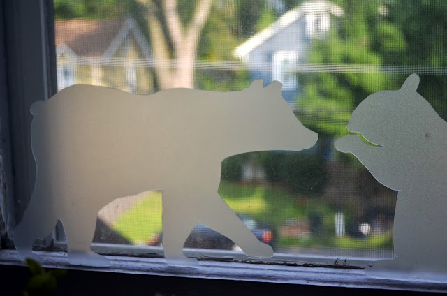 In the Little Yellow House: Woodland Animal Window Silhouettes
