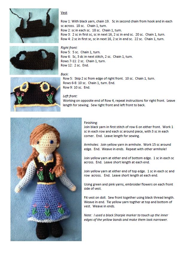 PATRON GRATIS ANNA (FROZEN) AMIGURUMI 9499