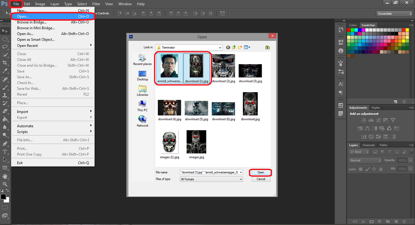 Membuat Terminator dengan Photoshop CS6 | Tutorial Photoshop