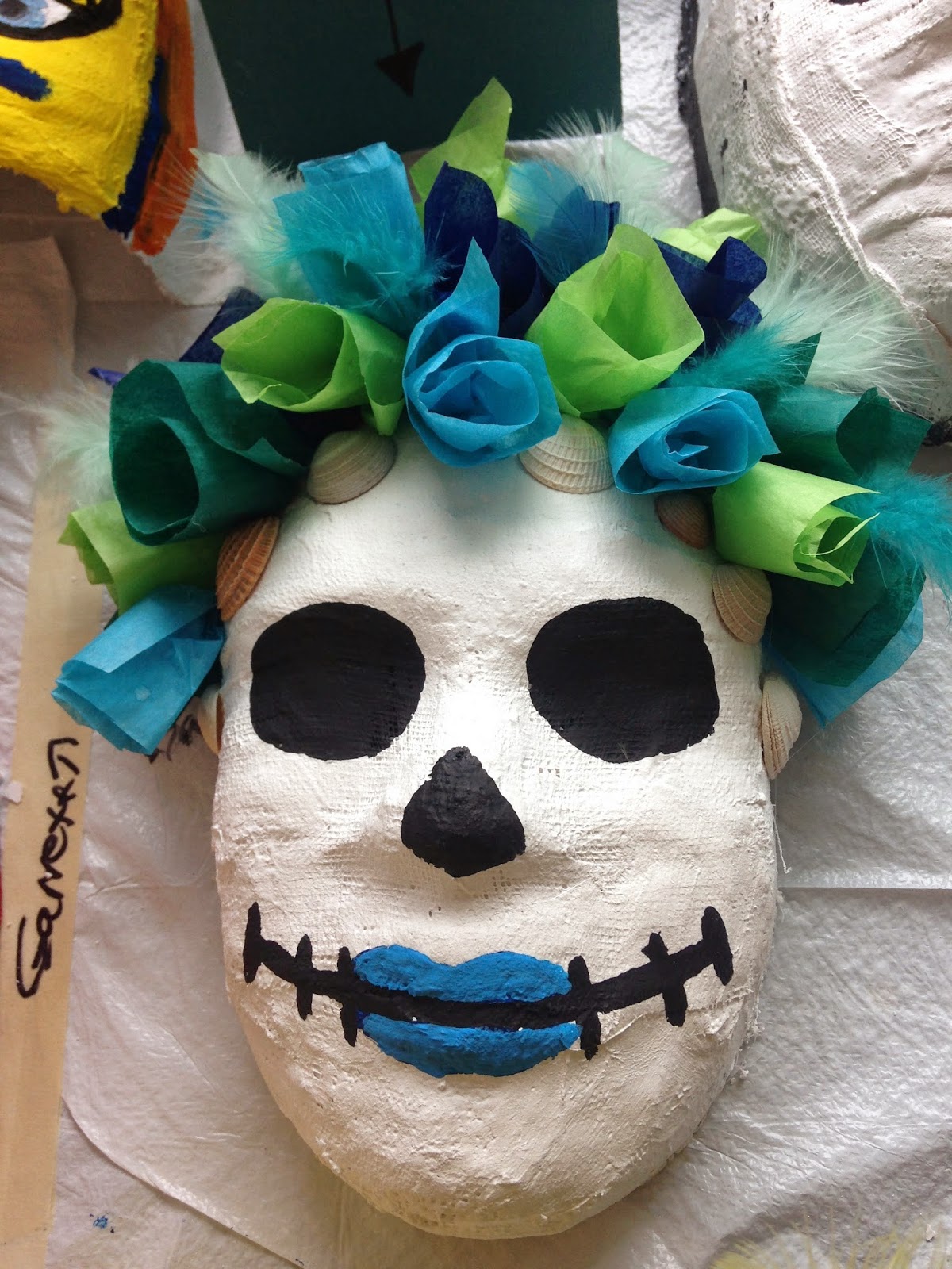 Oak Creek East Middle School Art Class: 8th grade Plaster Mask Making