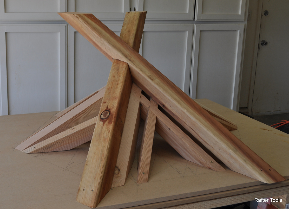 Roof Framing Geometry: JD Boucher Trestles of Buenos Aires on Hexagon Roof