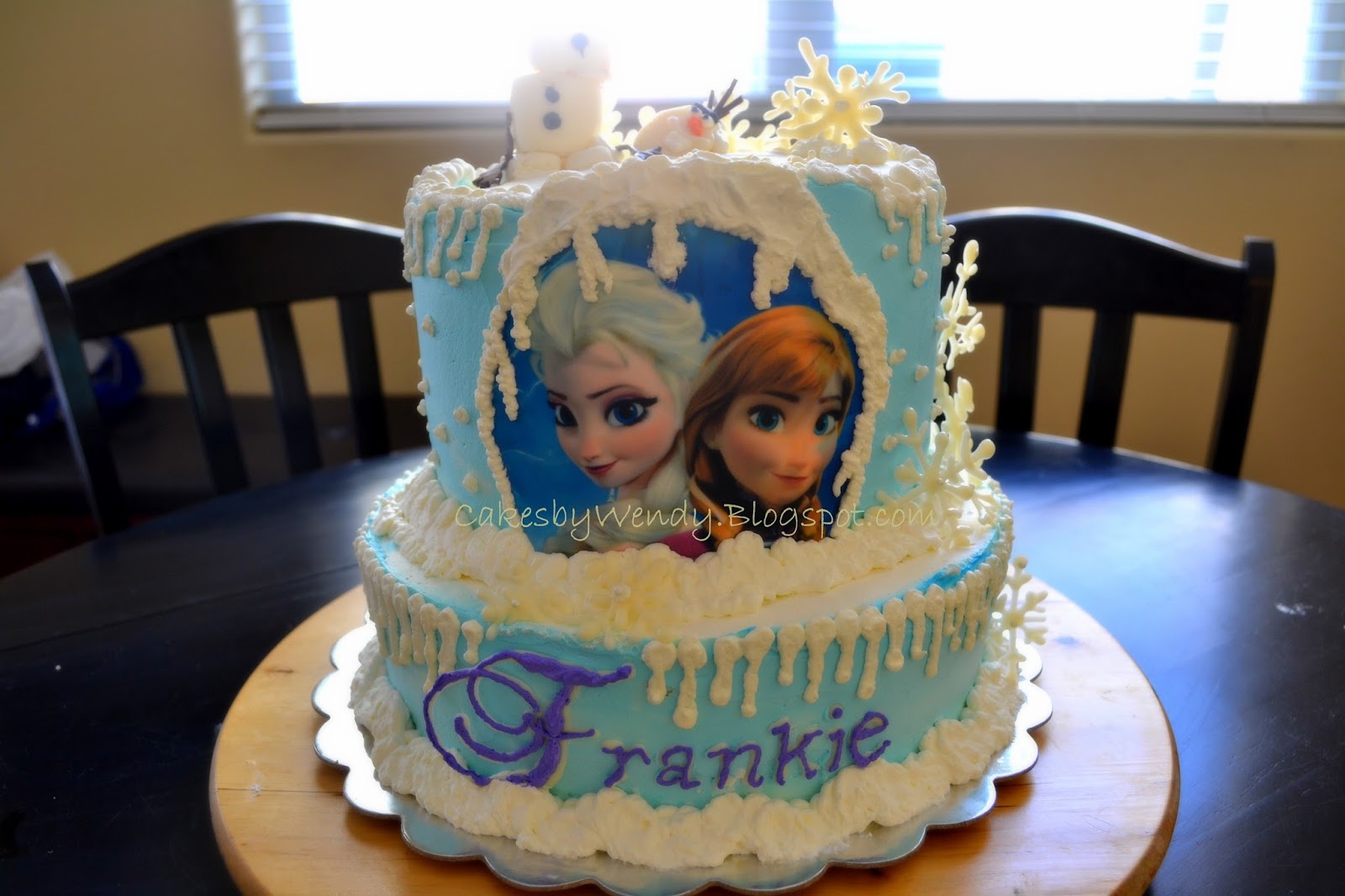 Decorating One Cake at a Time.......: "FROZEN" cake for a princess