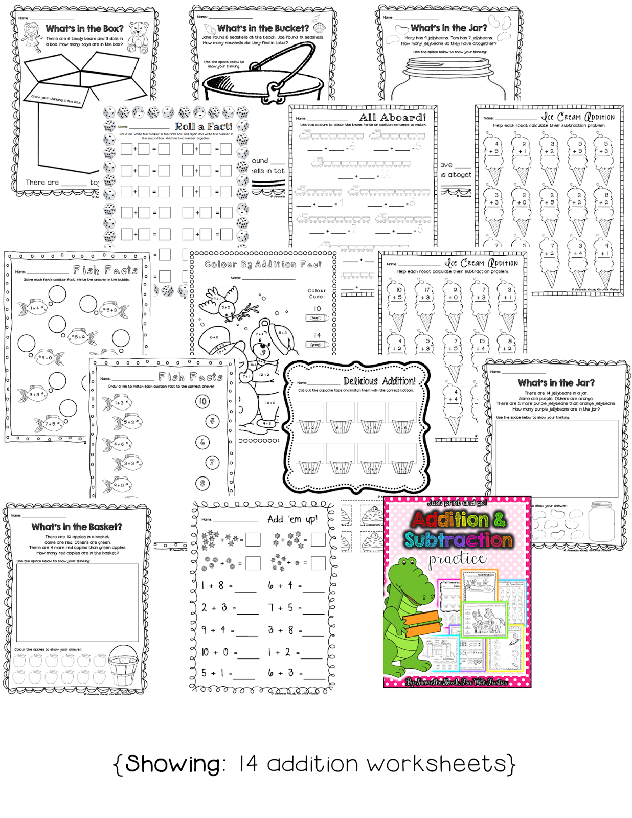 Fun With Firsties: FREE Addition Math Station Worksheet & Noise Level ...