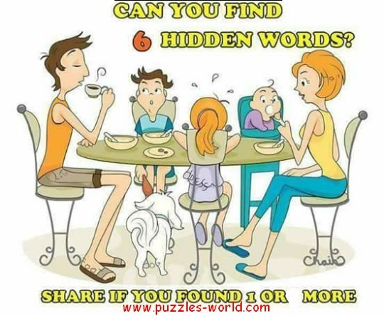 Can you find 6 Hidden words ? | Puzzles World
