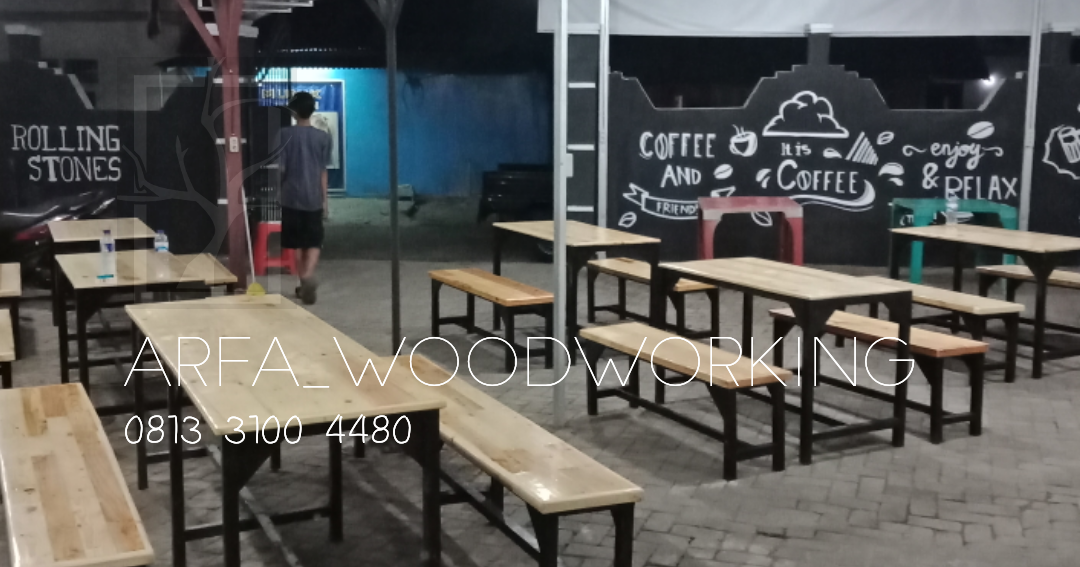Rombong Kayu Gerobak Booth Meja Kursi Custom
