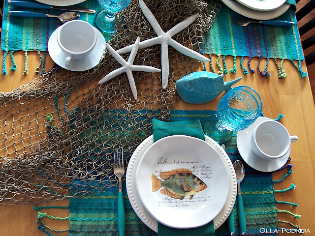 Olla-Podrida: Swim with the Fishes Tablescape