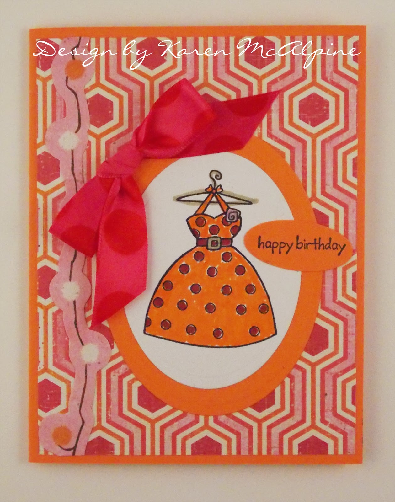 Dreaming and Creating: Cute Card with Pretty Dress