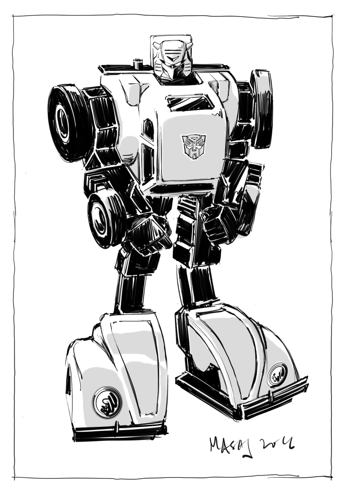 TF Scraps: Sketch - G1 Bumblebee Fanart