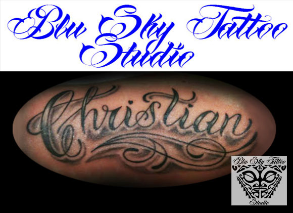 Blu Sky Tattoo Studio: Lettering 6