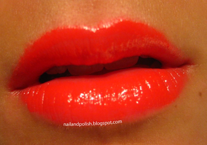 Neon Red Lipstick