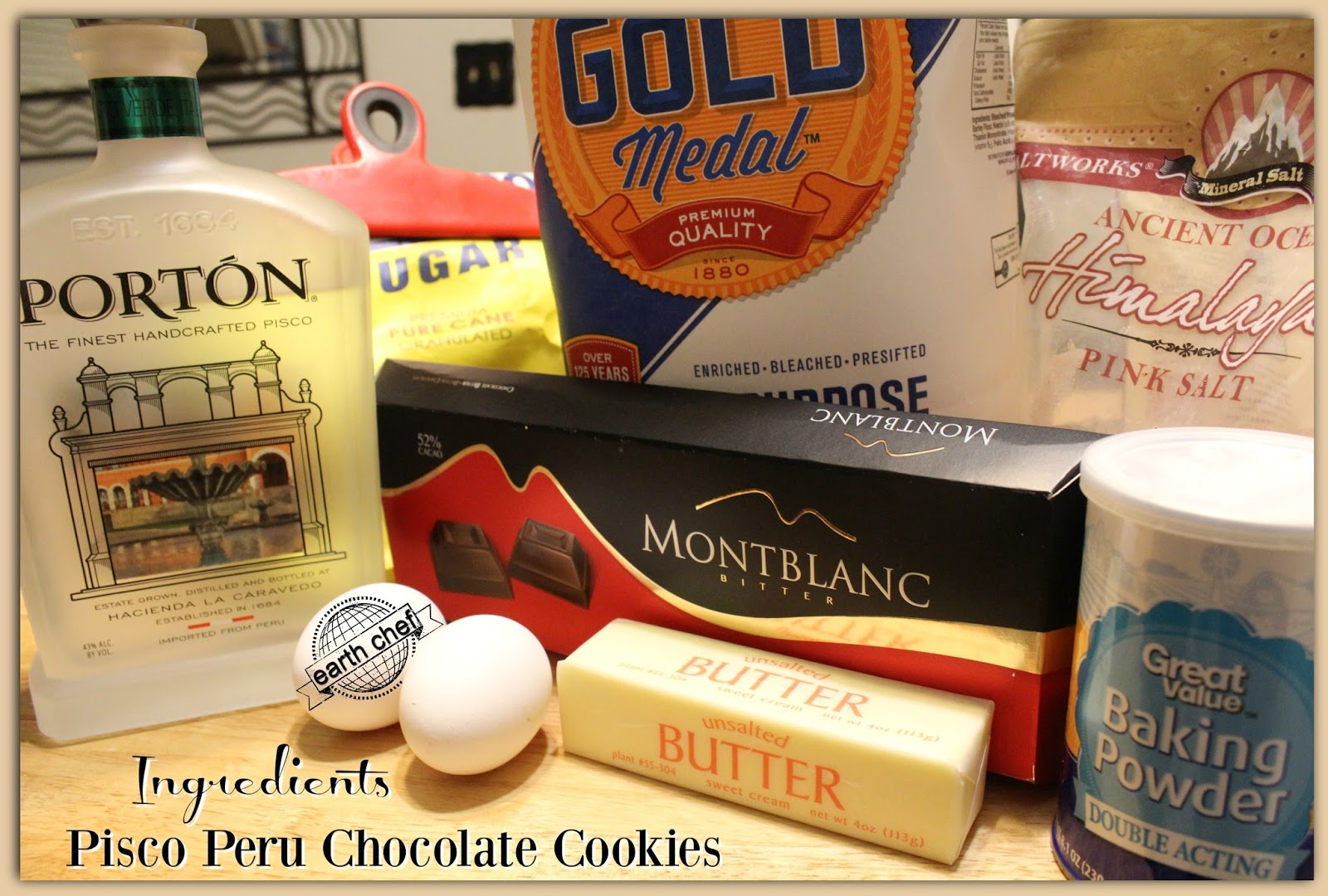 earth chef: PISCO PERU CHOCOLATE COOKIES