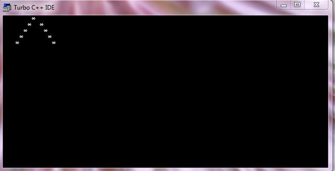 practising C, C++ and JAVA programming with examples: program to display following star pattern