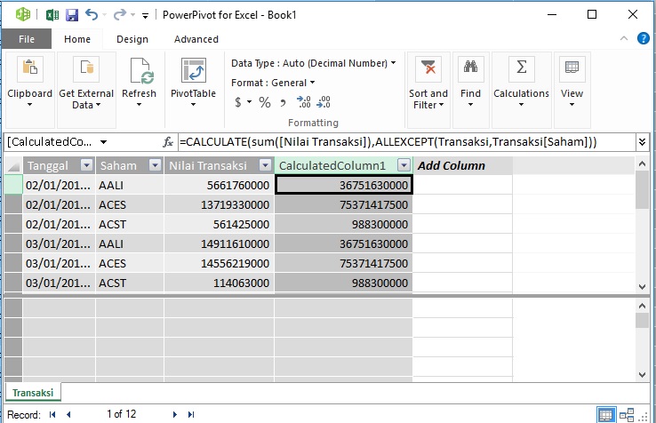 Terus belajar: Formula SUMIF di Power Pivot